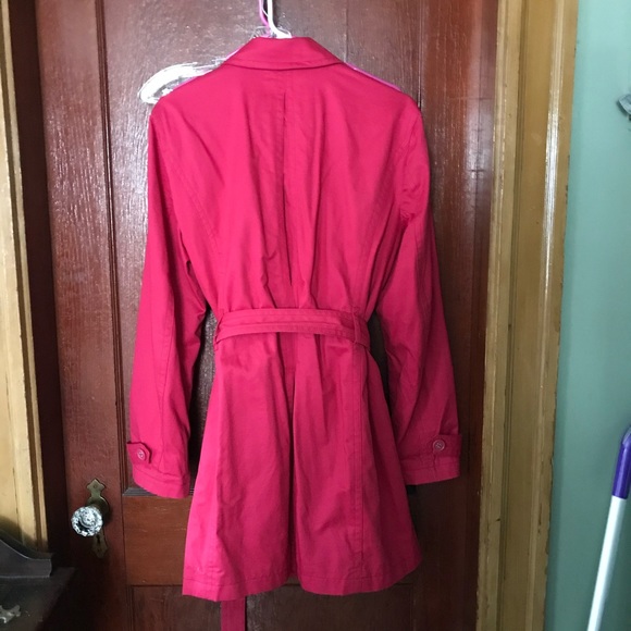Coach | Jackets & Coats | Coach Hot Pink Short Trench Coat Ladies Large ...